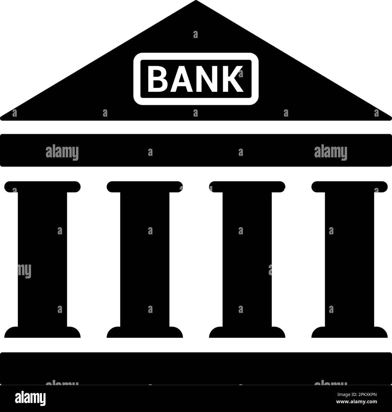 Bank building icon - Vector EPS file. Perfect use for print media, web ...