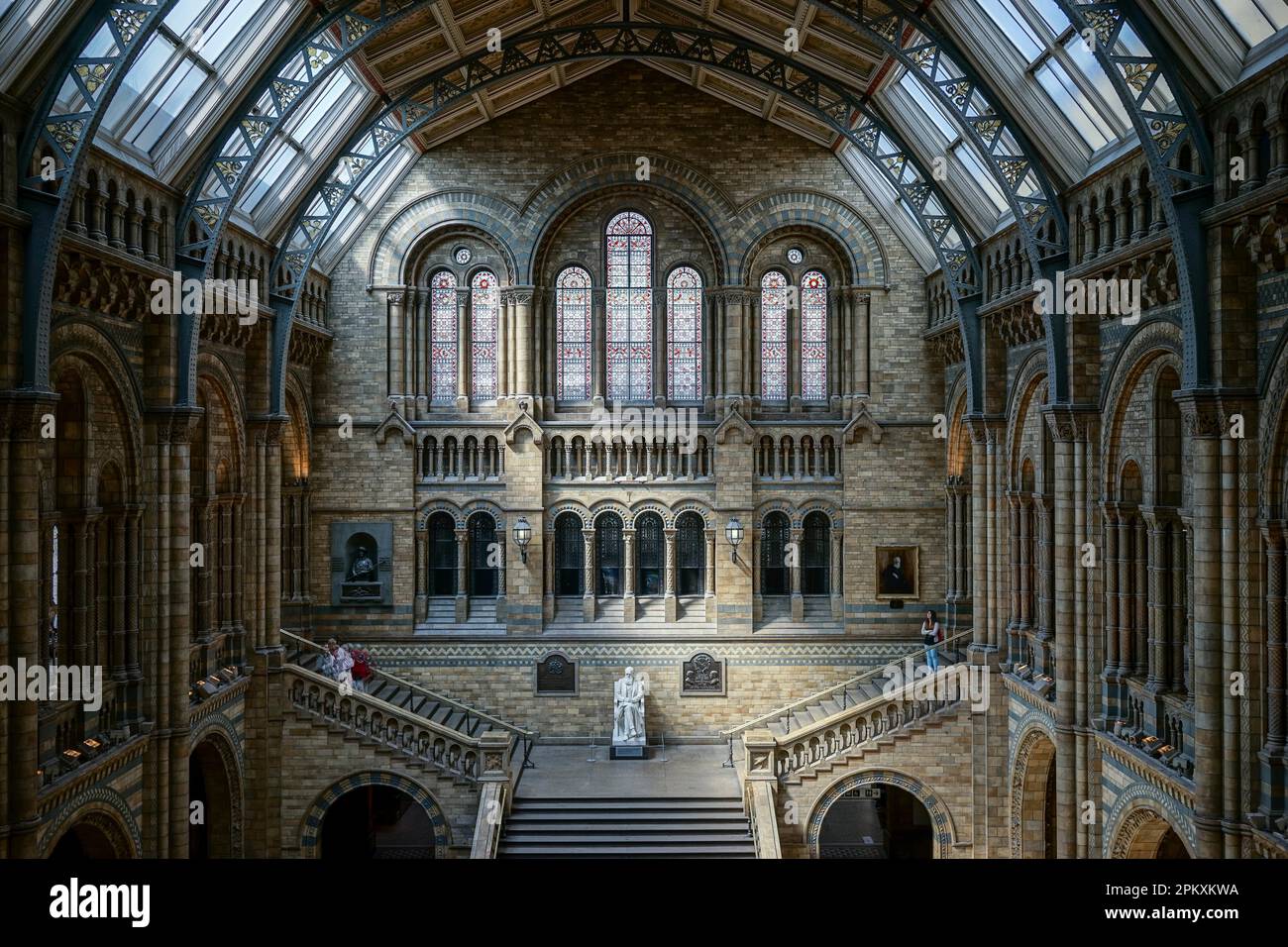 People exploring the National History Museum in London Stock Photo - Alamy