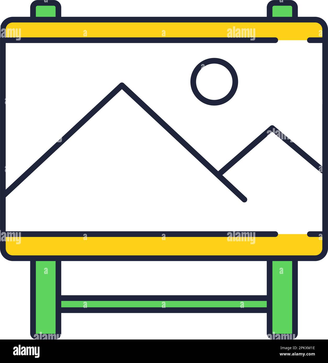 Canvas easel icon art gallery brand design vector Stock Vector Image ...