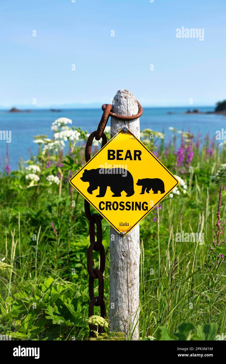 Bear warning sign usa hi-res stock photography and images - Alamy
