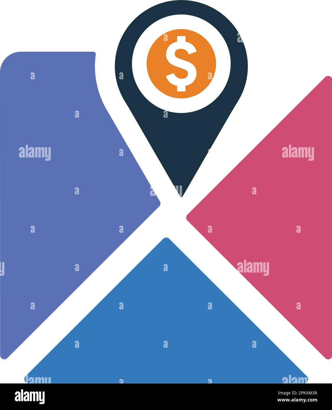 Bank location icon - Vector EPS file. Perfect use for print media, web ...