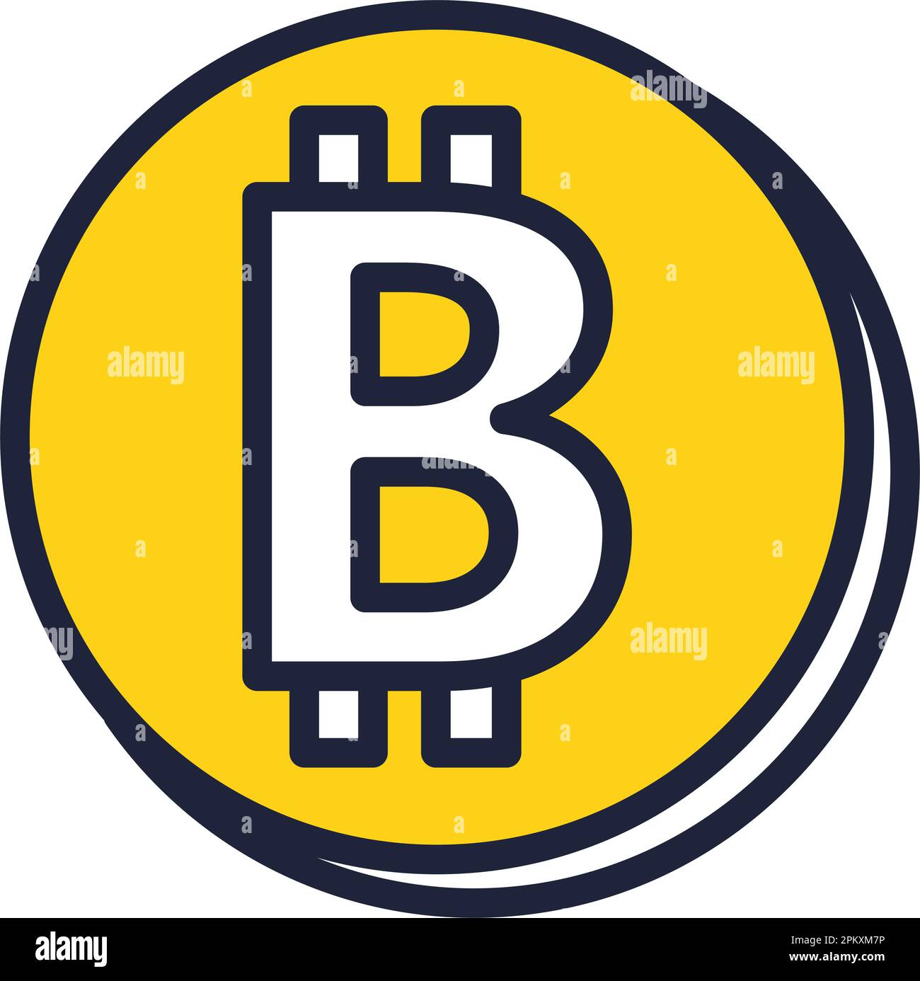 Bitcoin icon blockchain vector logo coin symbol Stock Vector Image ...
