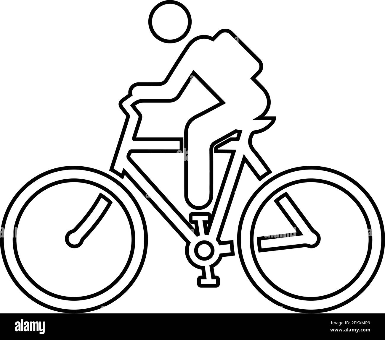 Bicycle, riding icon - Simple editable vector EPS file Stock Vector ...