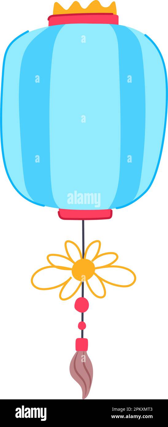 year asian lantern cartoon vector illustration Stock Vector Image & Art ...