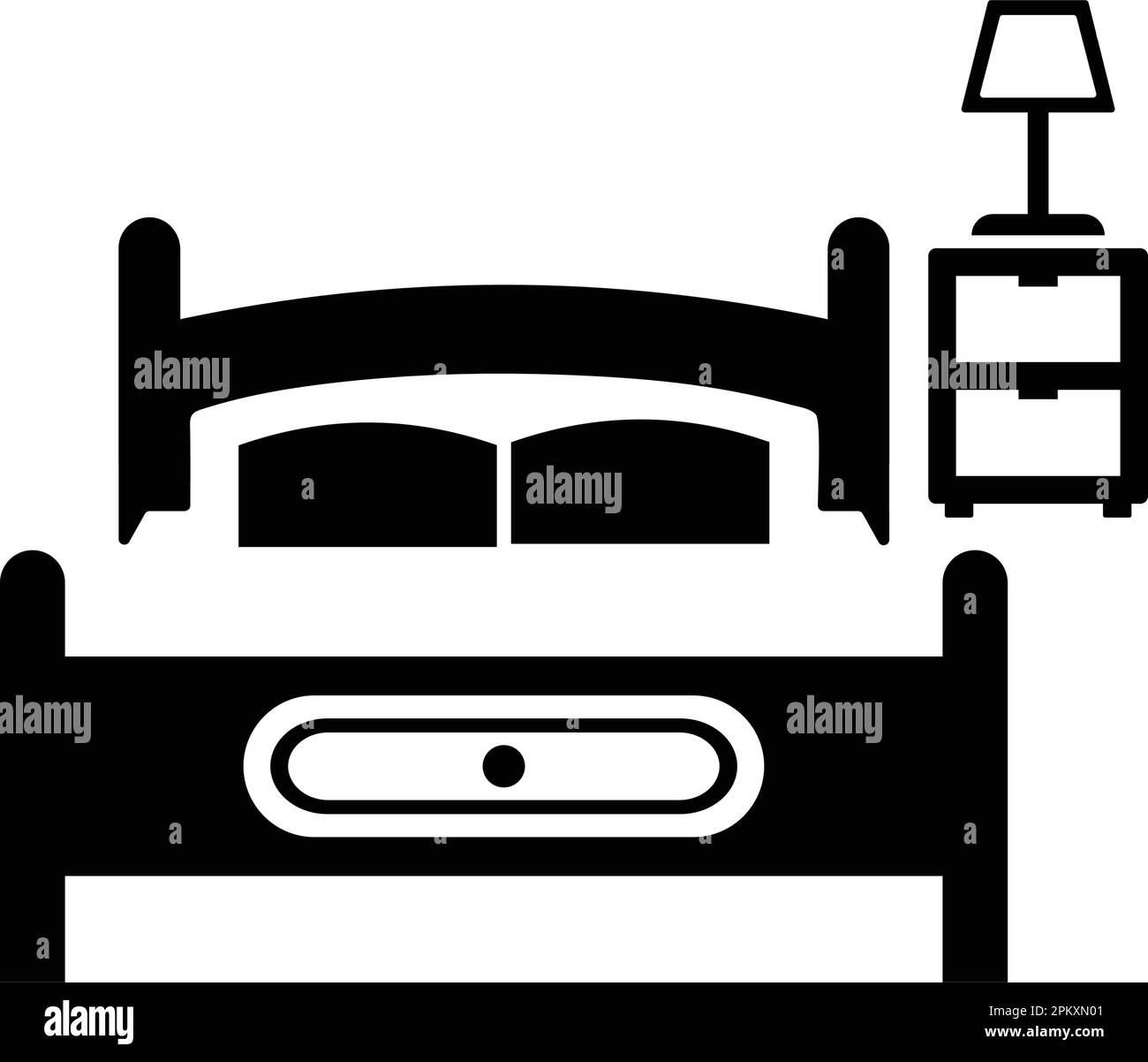 Bed, sleep, bedroom icon - Simple editable vector EPS file Stock Vector ...