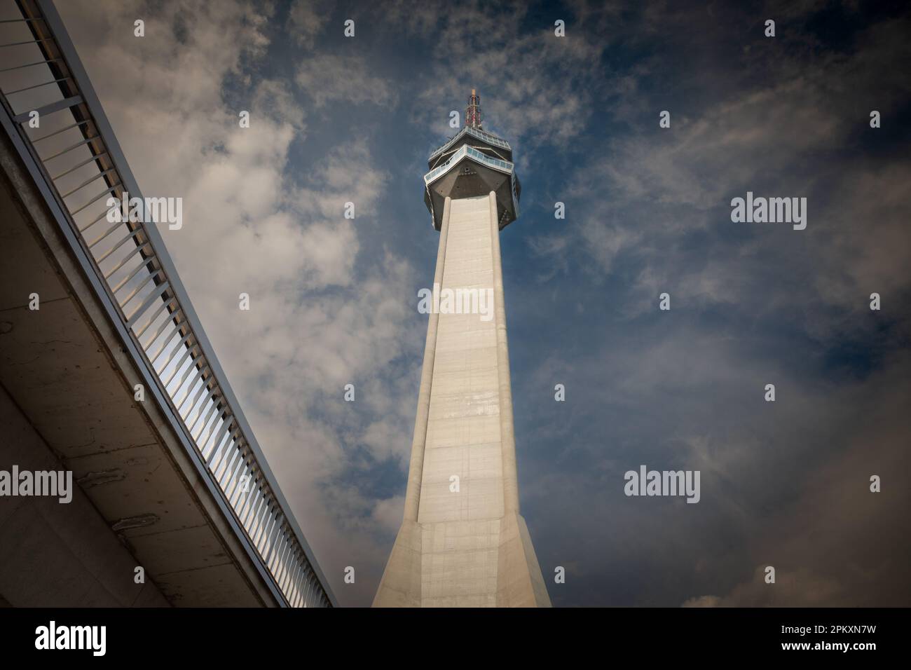 Picture of the Avala tower seen from the nearby forest. The Avala Tower ...
