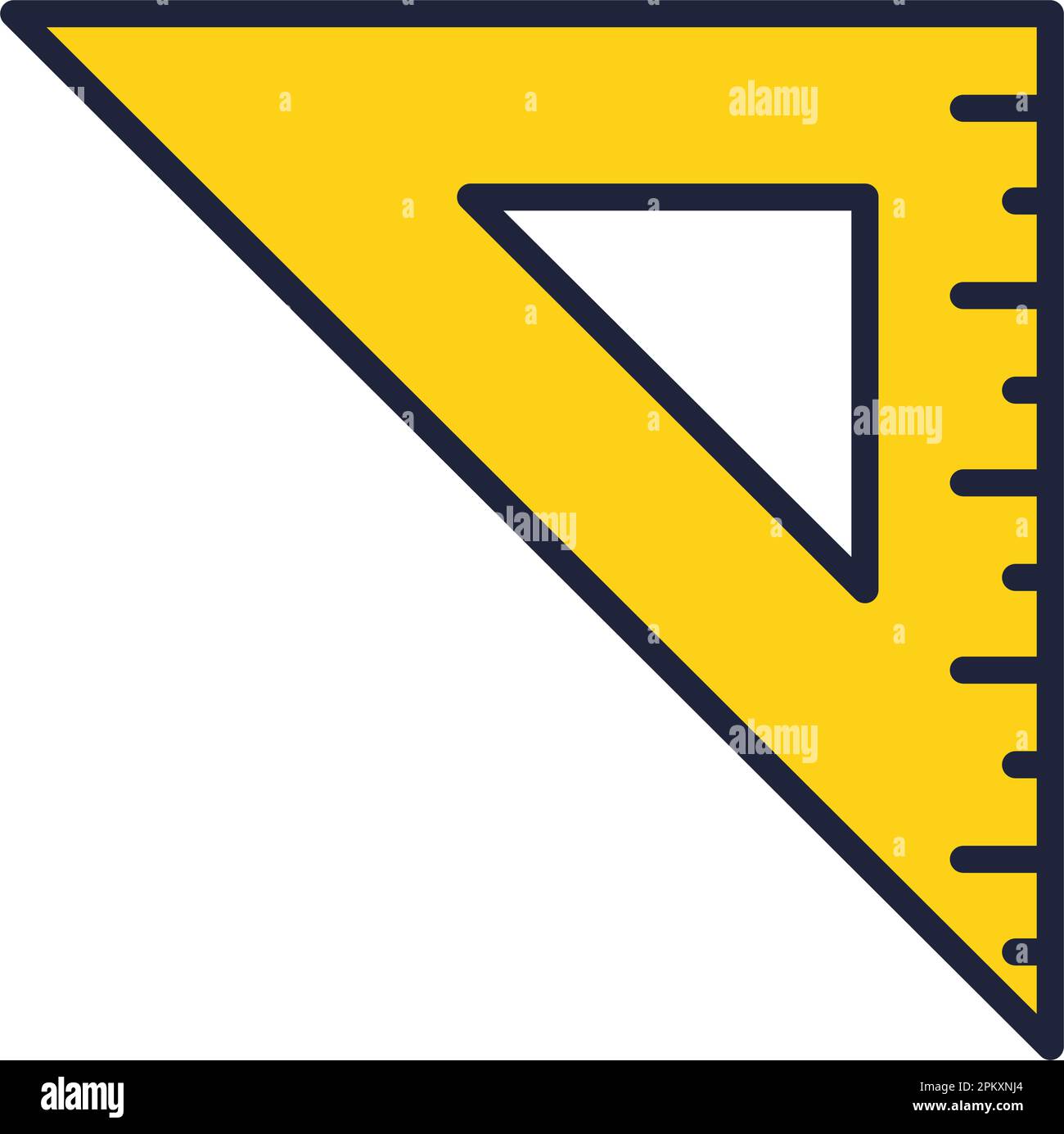 Triangle ruler icon vector measure tool on white Stock Vector Image & Art - Alamy