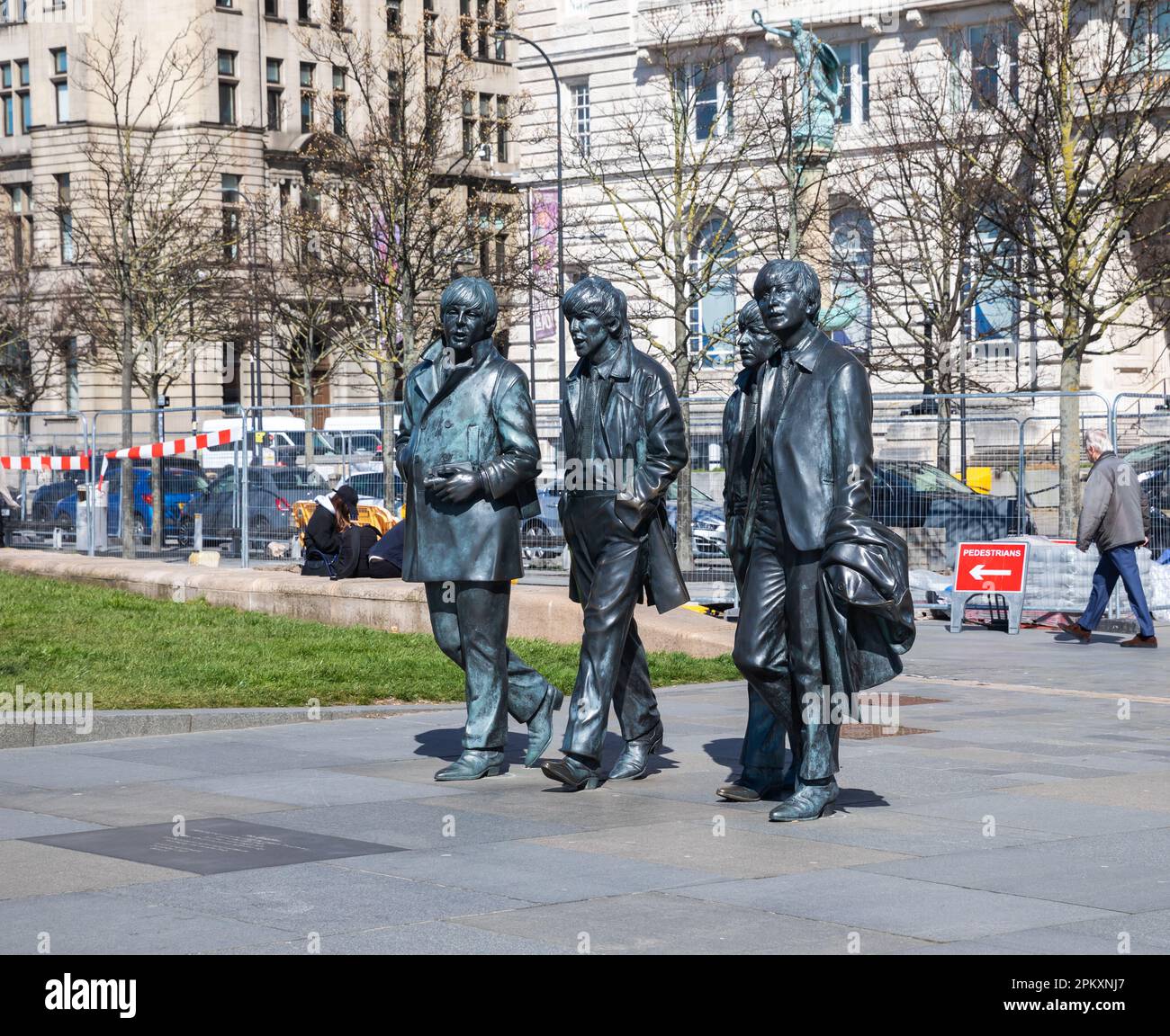 The Beatles Statues in Liverpool sculpted by Andy Edwards depicting a ...