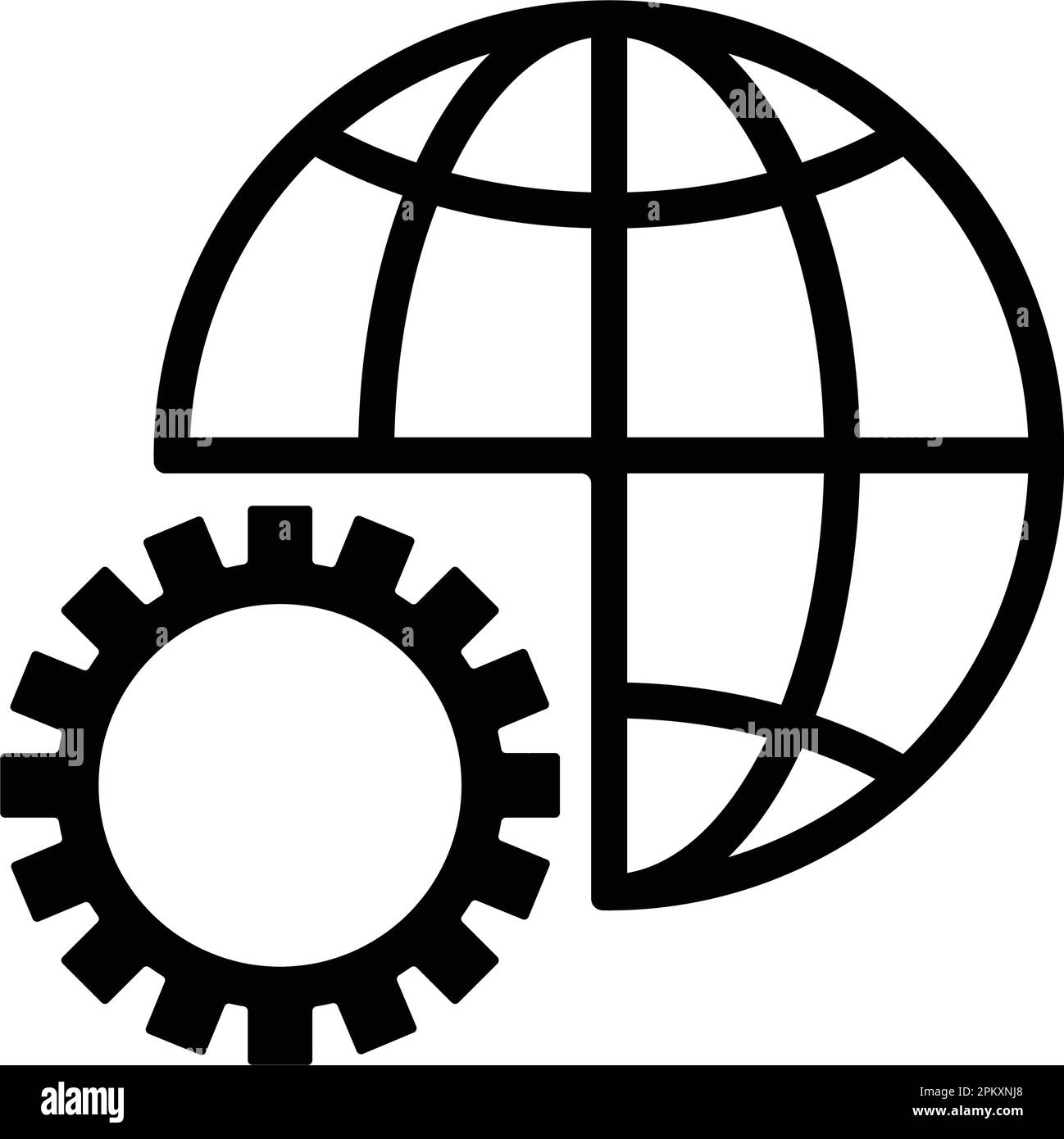 Global setting icon - Vector EPS file. Perfect use for print media, web, stock images ...