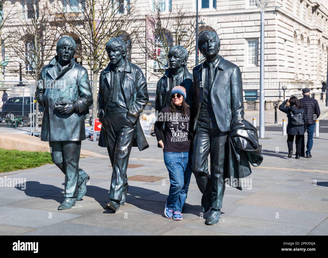 The Beatles Statues in Liverpool sculpted by Andy Edwards depicting a ...