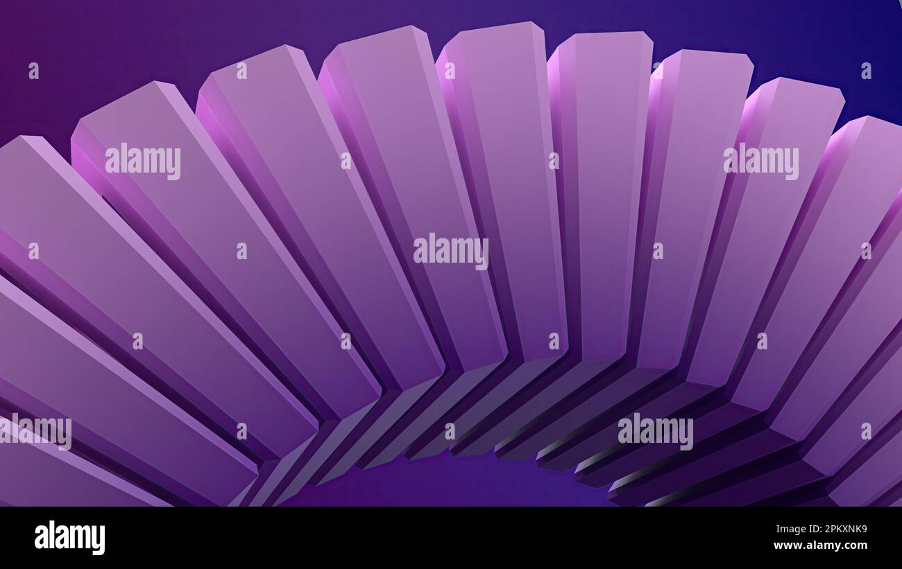 Purple Bending staircase Pop abstract Elegant Modern 3d rendering ...