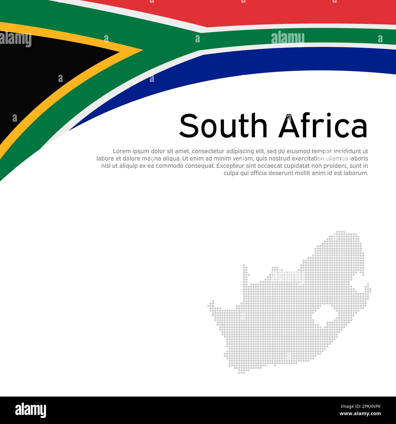 Abstract waving south africa flag, mosaic map. National south african ...