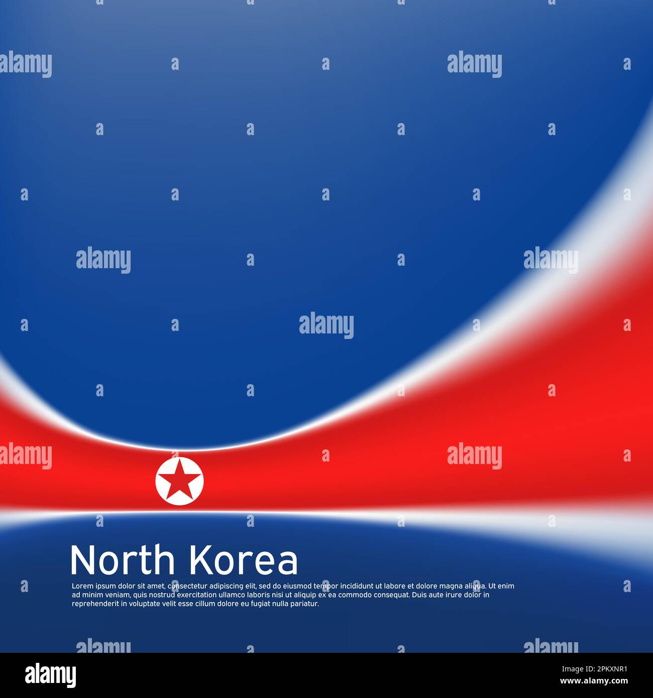 North Korea Flag Background Blurred Pattern In Colors North Korean Flag Dprk National Banner