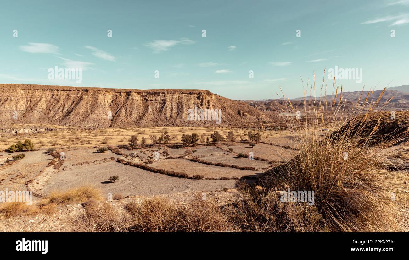 Nature landscape in the Tabernas Desert in Almeria Stock Photo - Alamy