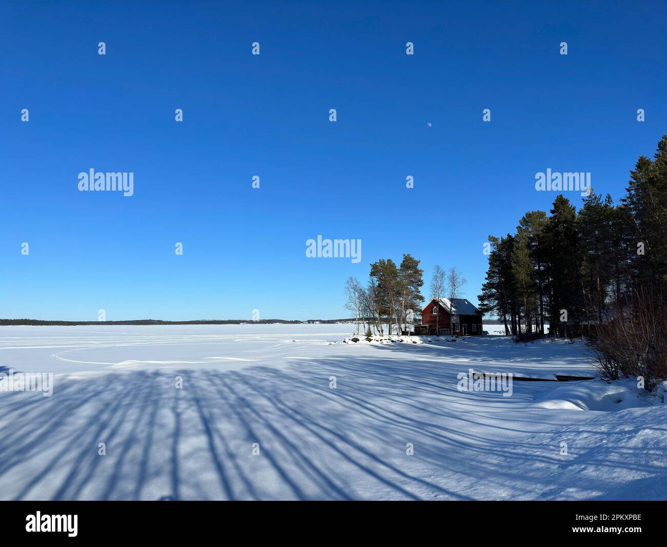 Winter landscape of north Sweden Stock Photo - Alamy
