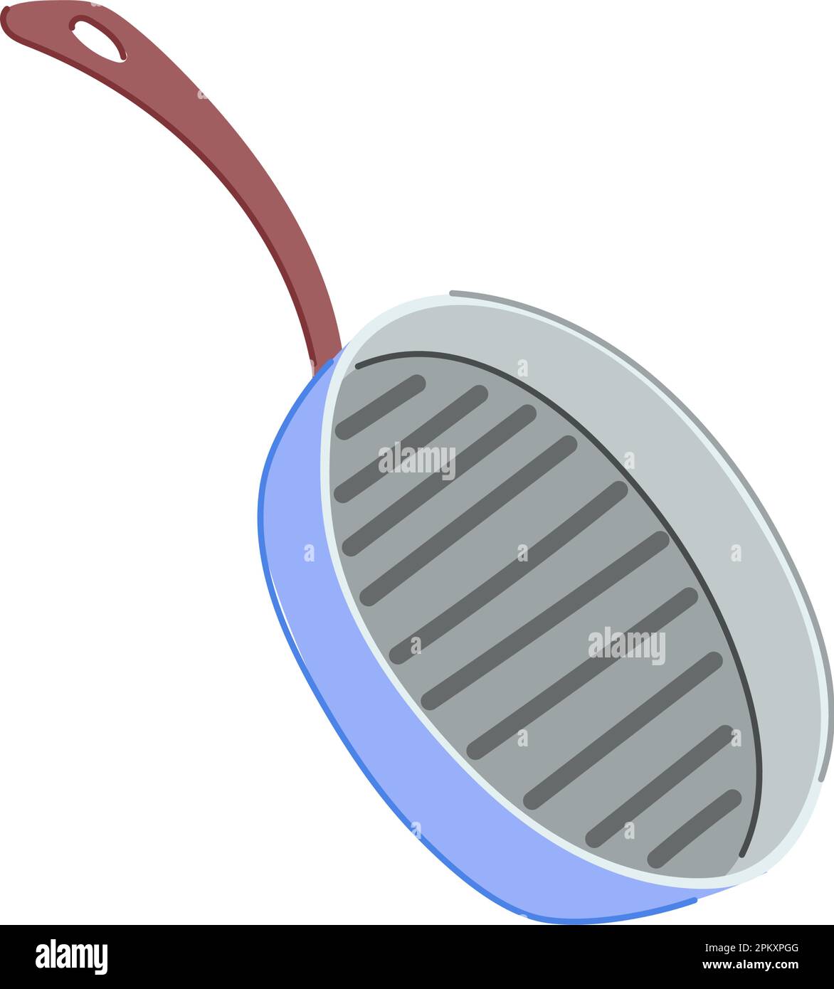 kitchen frying pan cartoon vector illustration Stock Vector Image & Art ...