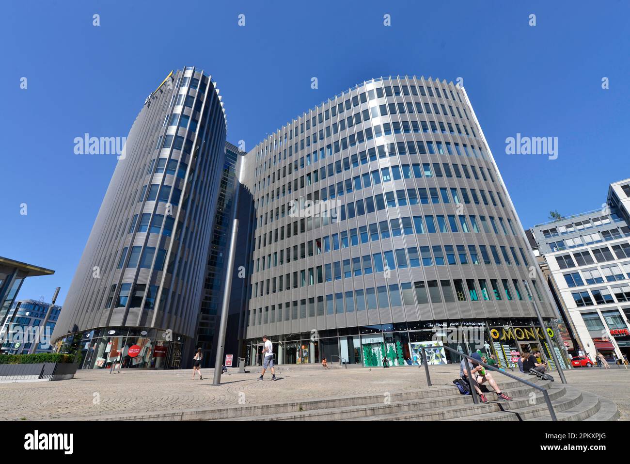 High rise office building spreedreieck friedrichstrasse hi-res stock ...