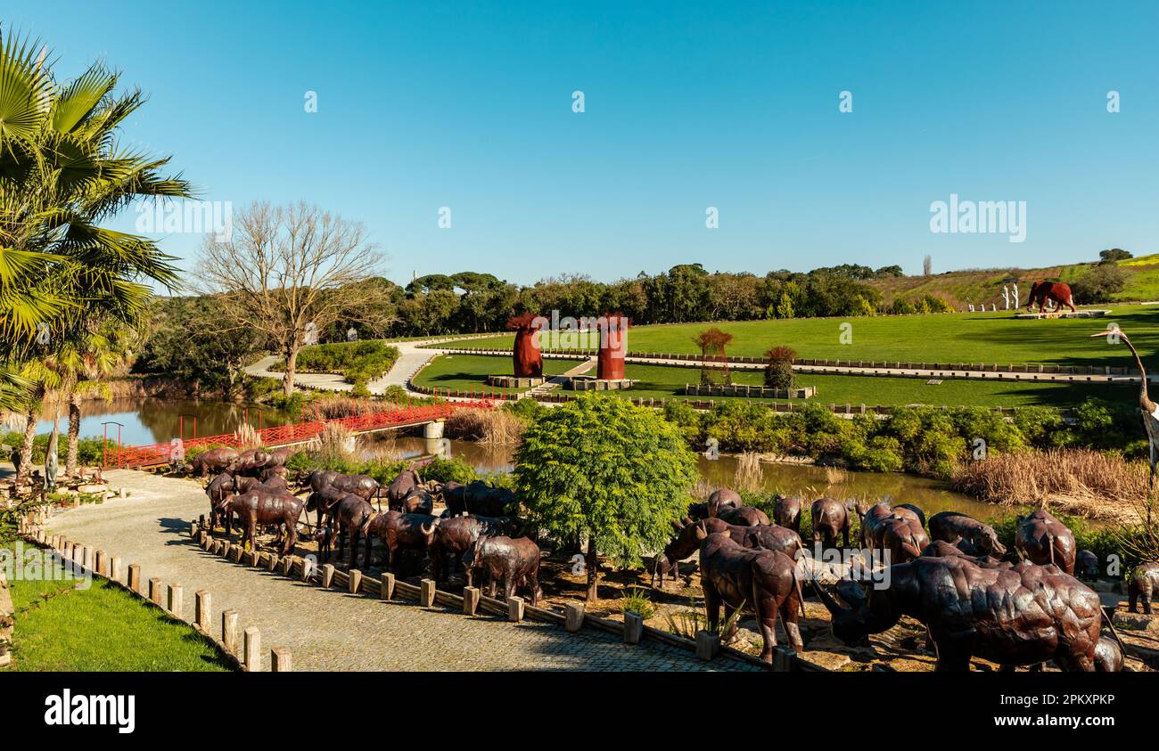 Landscape of the Bacalhoa Buddha eden Garden in Bombarral Portugal ...