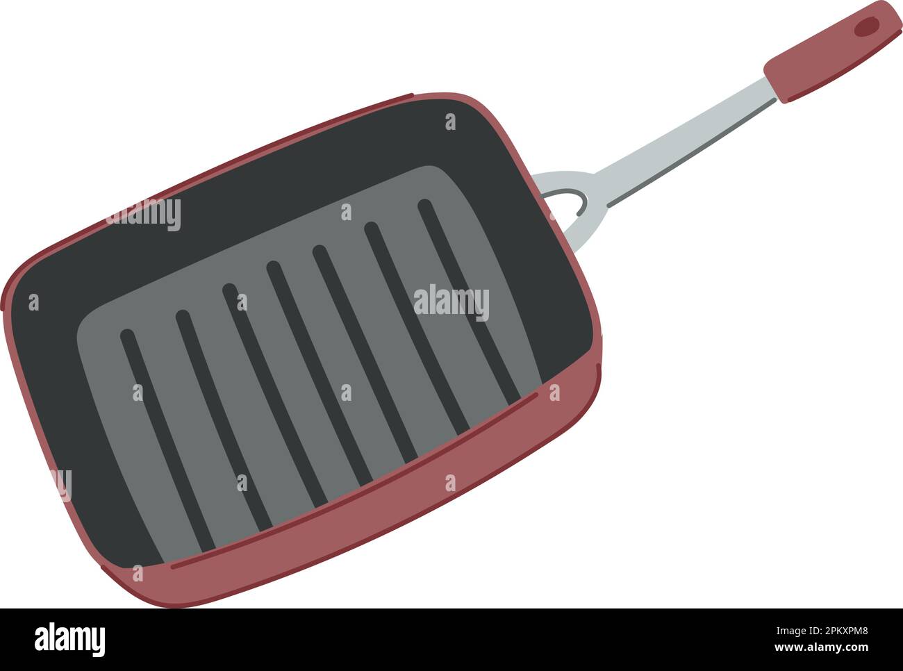 iron frying pan cartoon vector illustration Stock Vector Image & Art ...