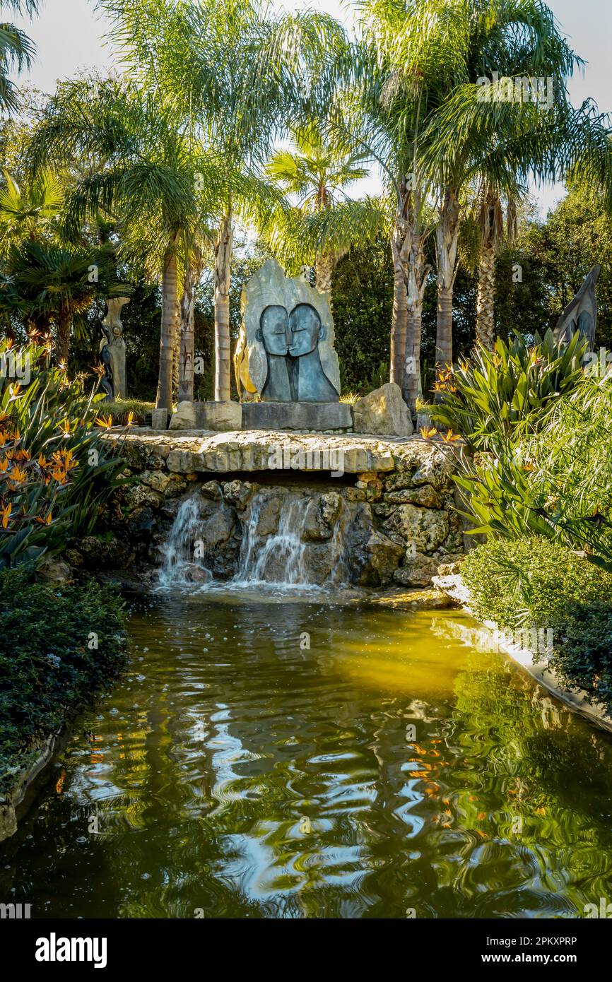 Landscape of the Bacalhoa Buddha eden Garden in Bombarral Portugal ...
