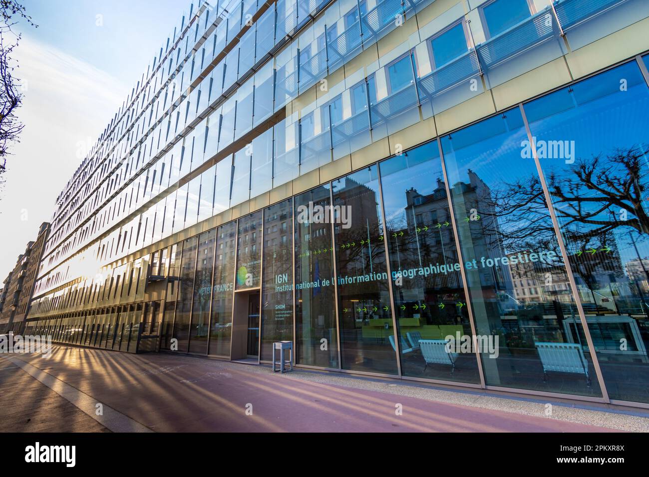 Entrance to the headquarters of the French National Institute for ...