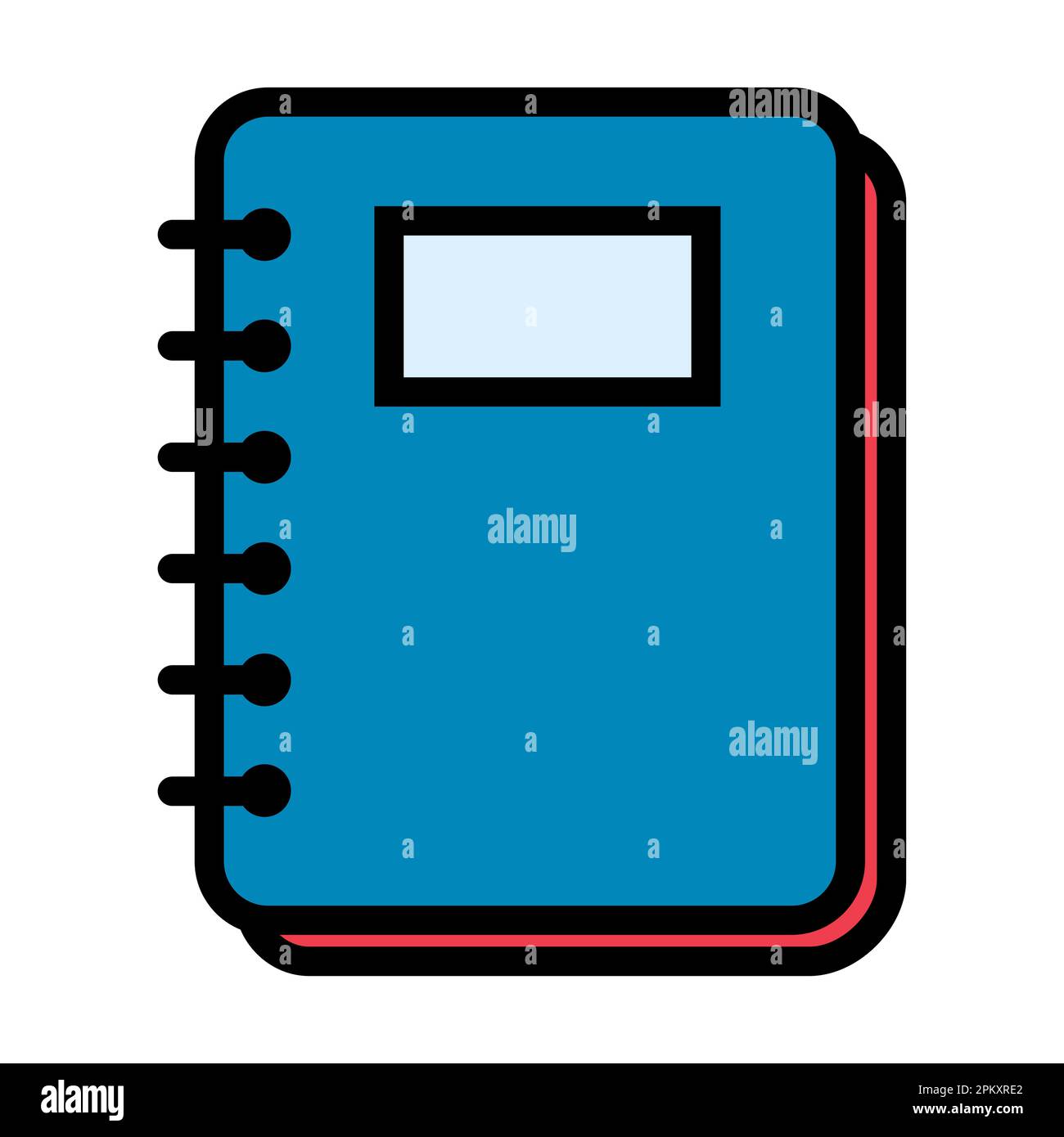 Spiral notebook icon, paper blank page symbol, note web flat vector ...