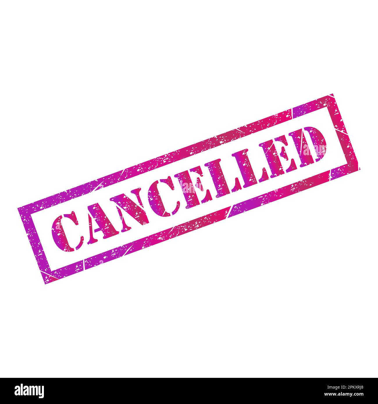 Cancelled stamp symbol, label sticker sign button, text banner vector ...