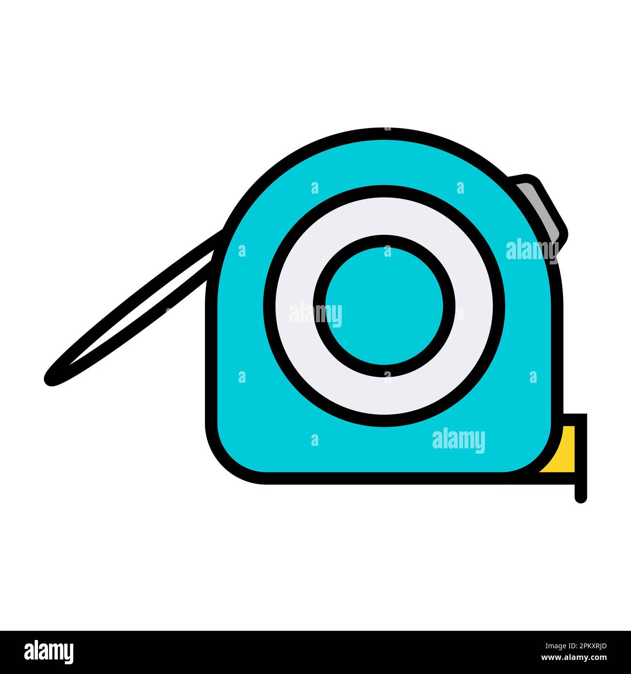 Measurement tape icon, measure tool concept design symbol, instrument ...