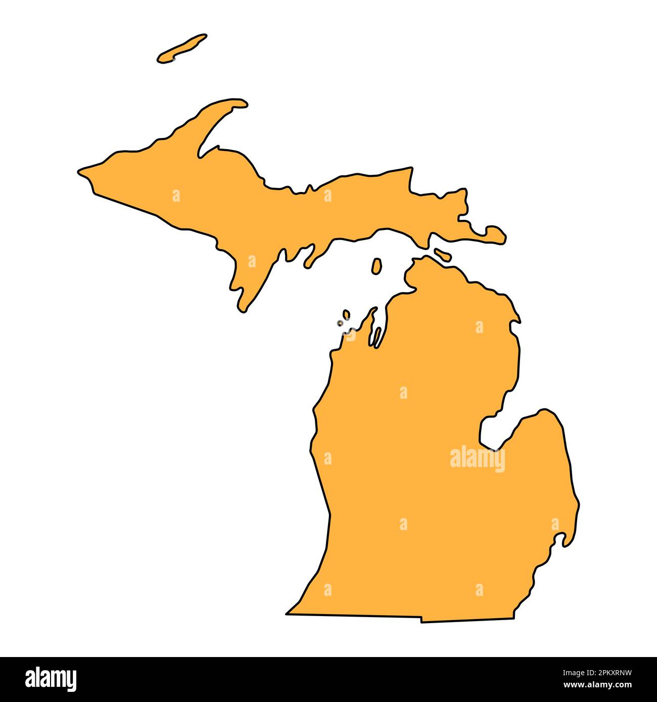 Michigan map shape, united states of america. Flat concept icon symbol ...