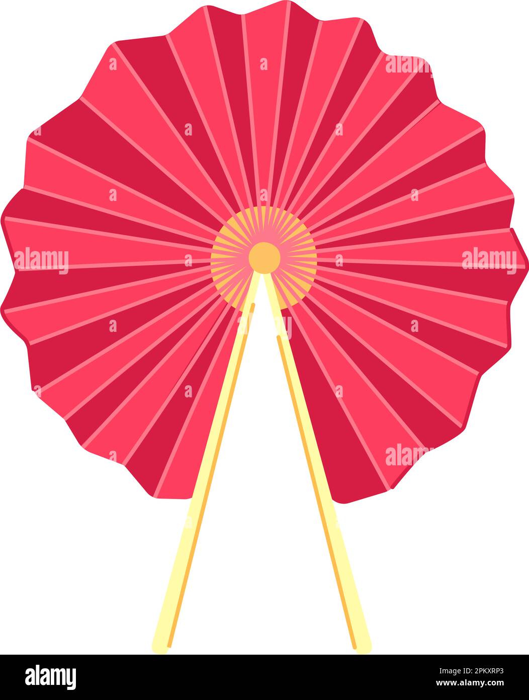 red hand fan cartoon vector illustration Stock Vector Image & Art - Alamy