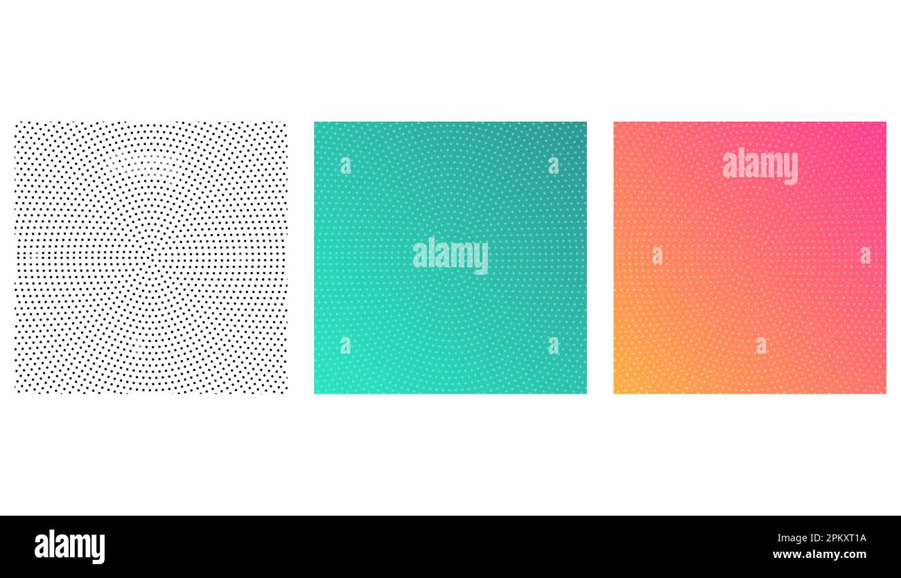 Set Of Halftone Circle Texture Background Grid Abstract Vector