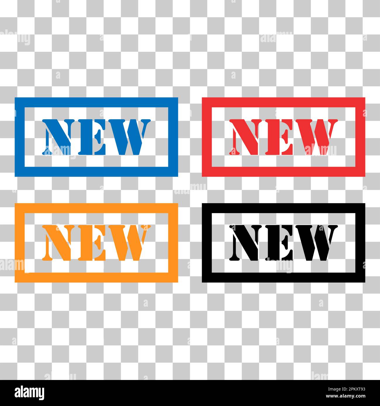 Set of New stamp symbol, label sticker sign button, text banner vector ...