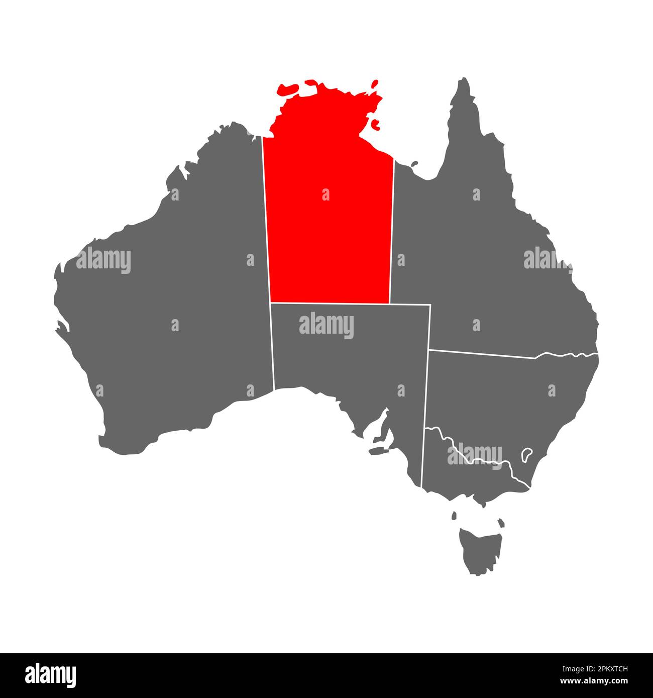 Australia map of Northern Territory icon, geography blank concept ...