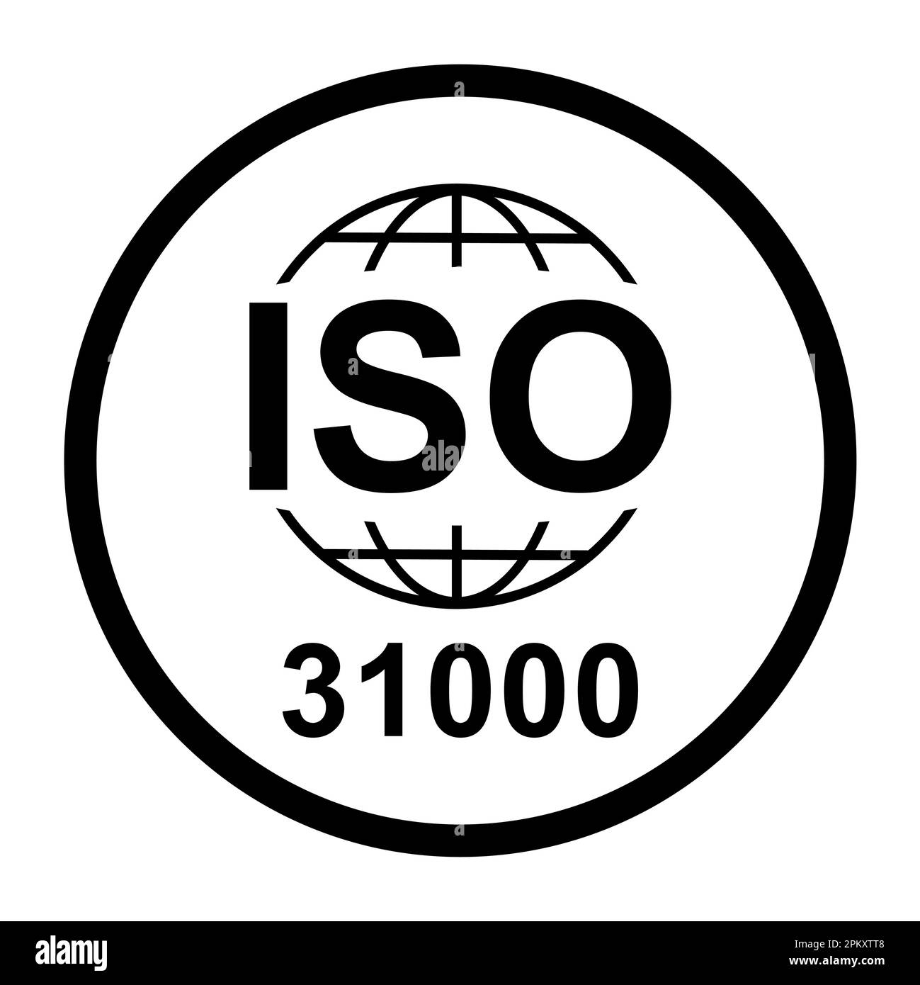 Iso 31000 icon. Risk Management. Standard quality symbol. Vector button ...