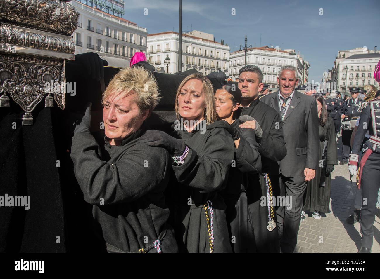 Madrid, Madrid, Spain. 8th Apr, 2023. The procession of La Soledad, the ...
