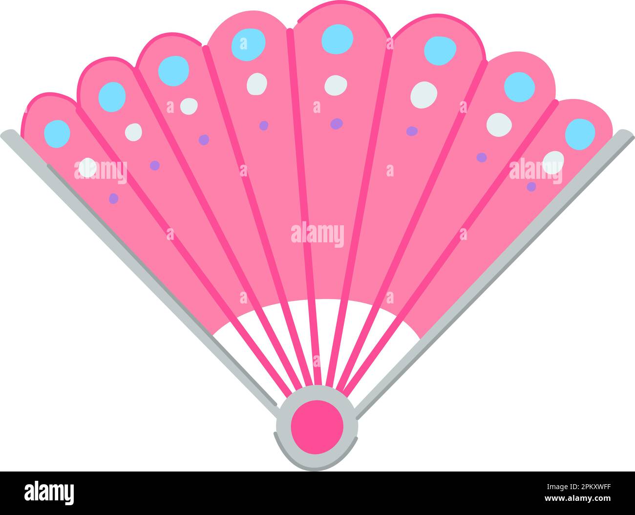 asia hand fan cartoon vector illustration Stock Vector Image & Art - Alamy