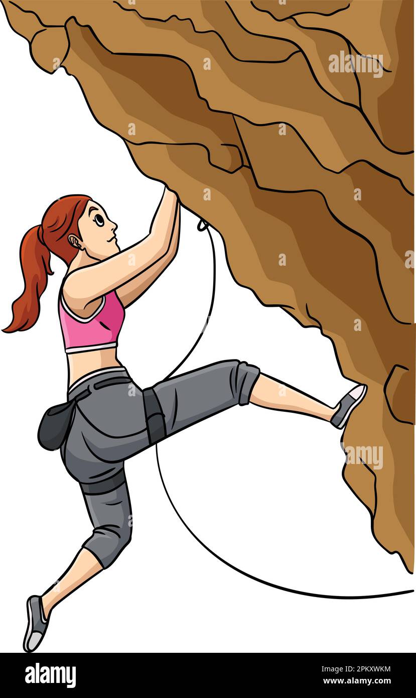 Rock Climber Cartoon Cartoon Mountain Climber Vector Images (over