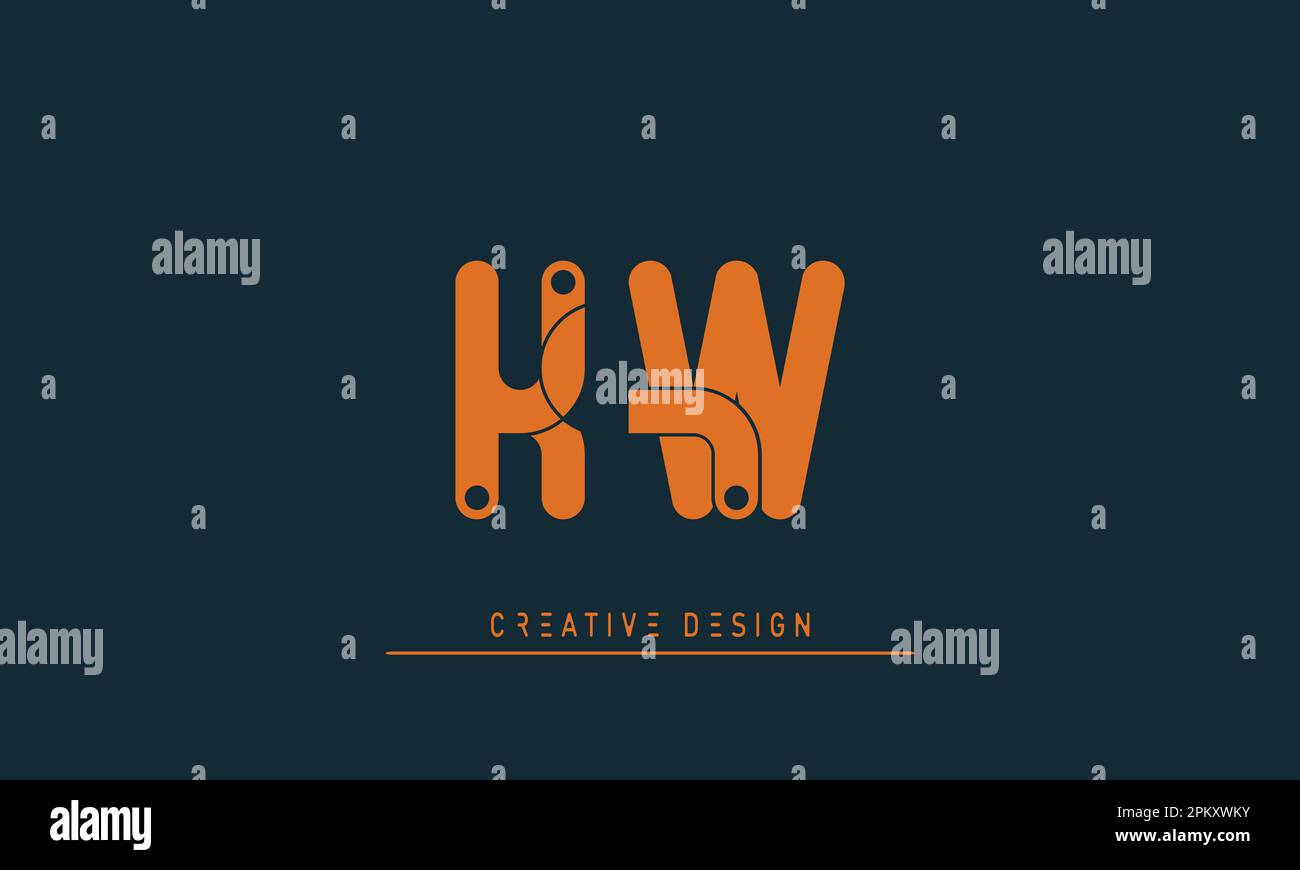 Kw initials logo hi-res stock photography and images - Alamy