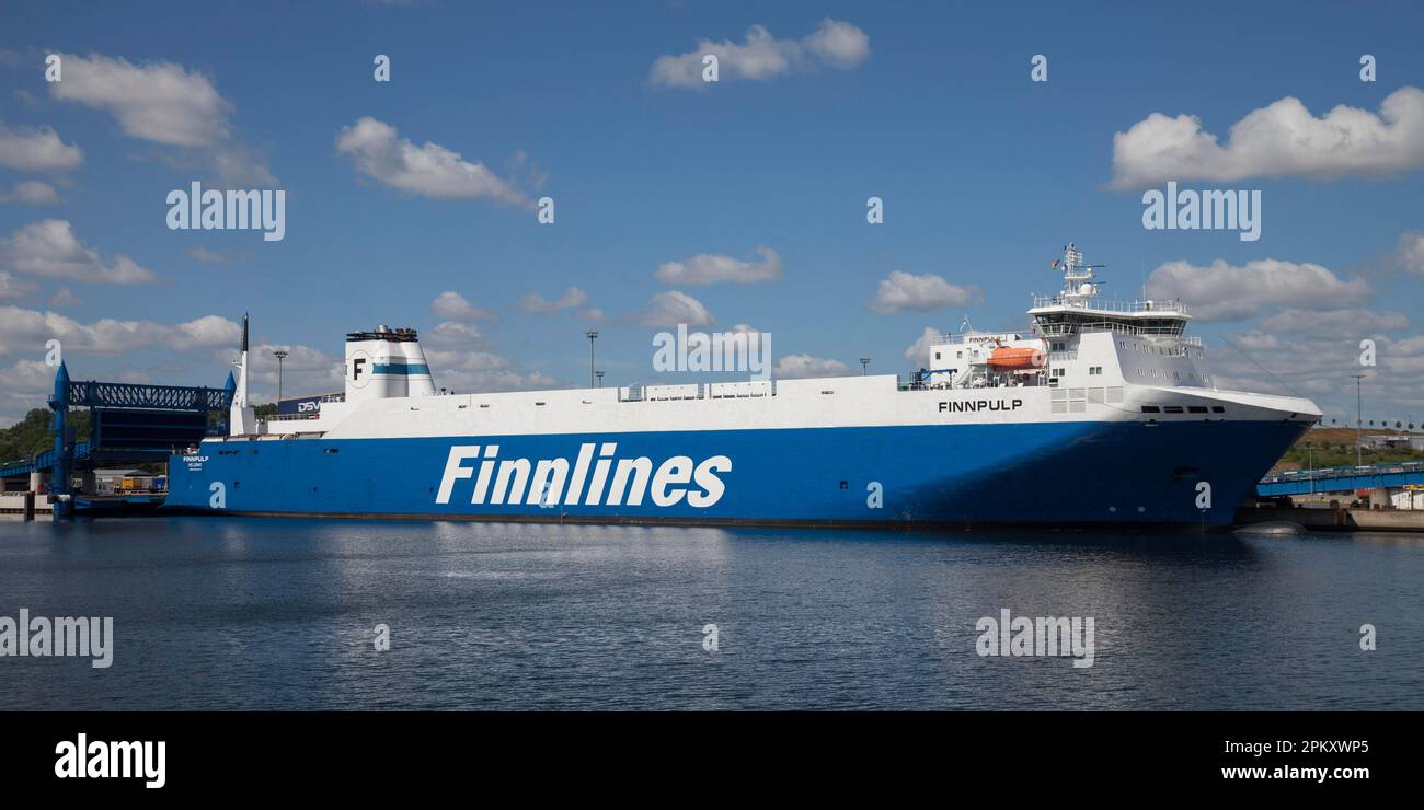 Finnlines ferry, Skandinavienkai, Travemuende, Luebeck Bay, Schleswig ...