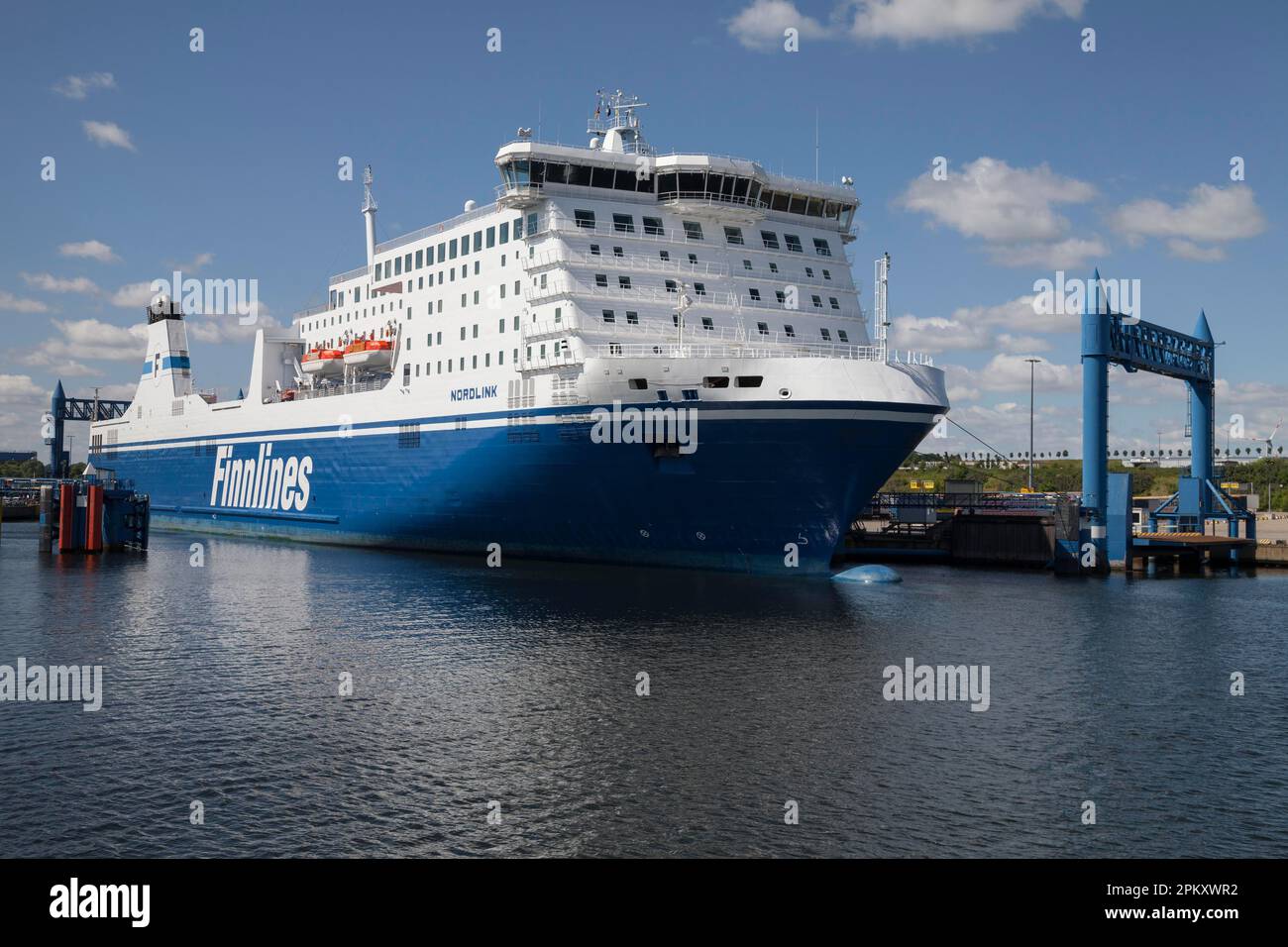 Finnlines ferry, Skandinavienkai, Travemuende, Luebeck Bay, Schleswig ...