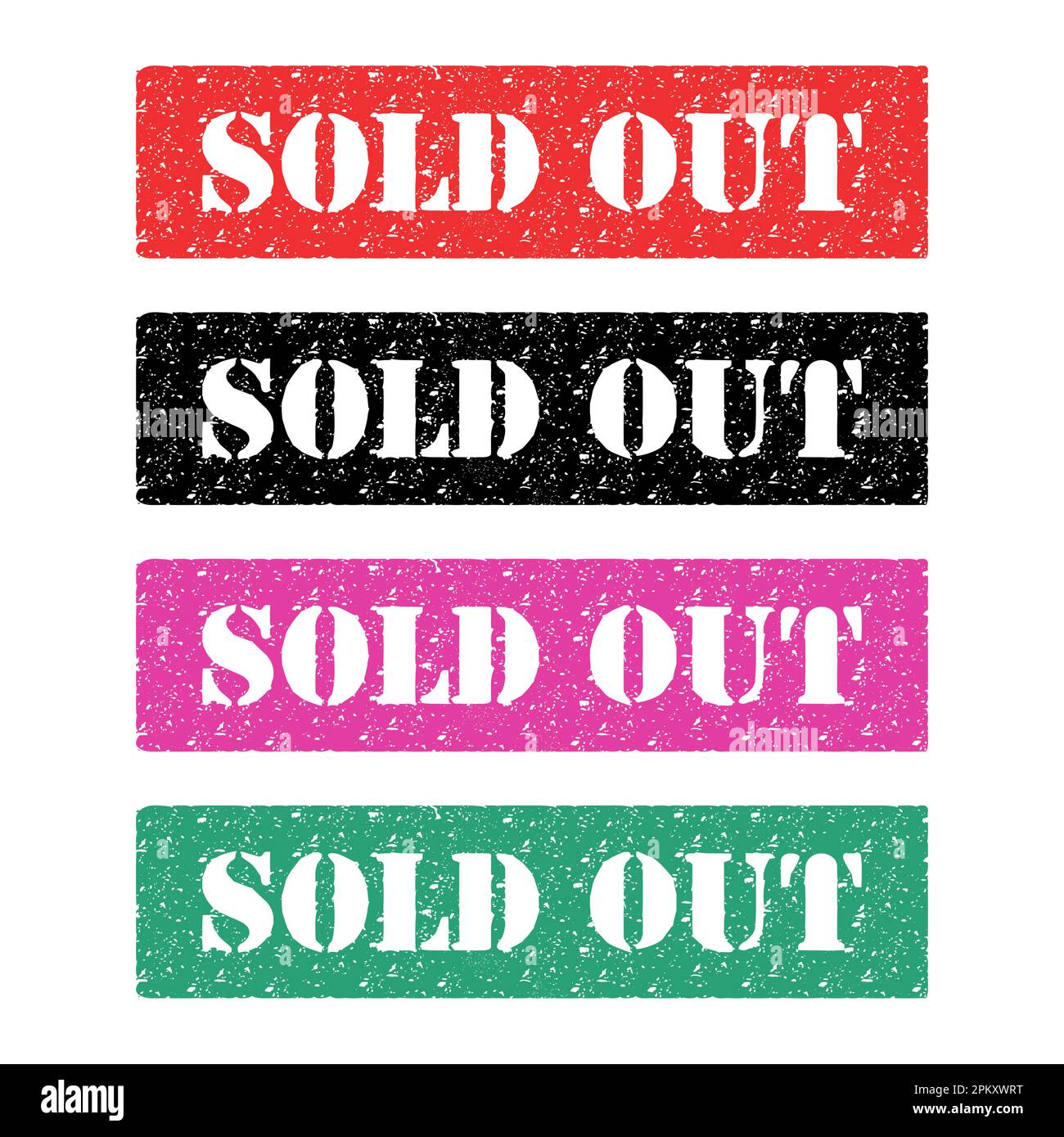 Set of Sold out stamp symbol, label sticker sign button, text banner ...