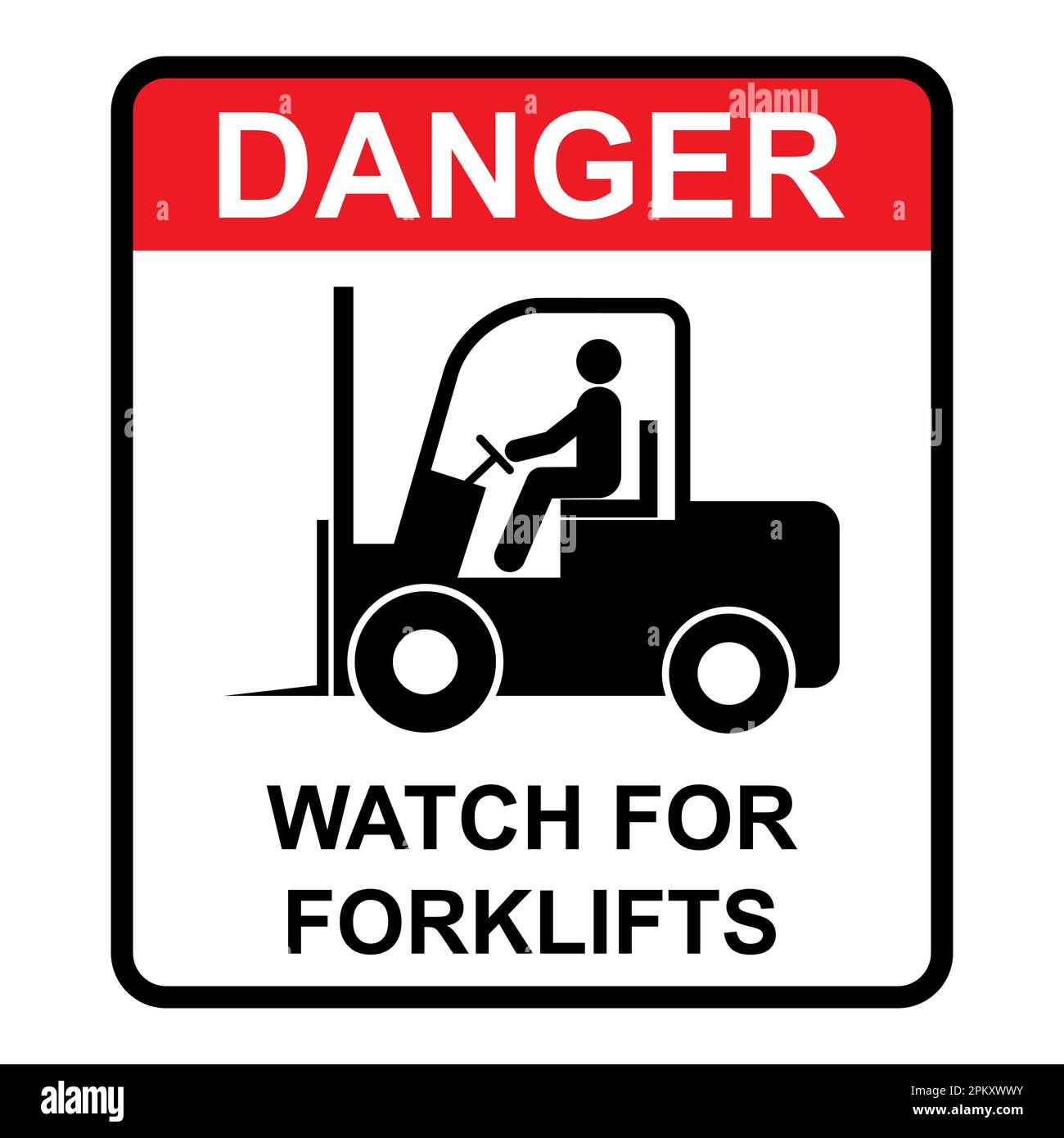 Forklift transport icon, industry vehicle machine symbol, fork truck ...