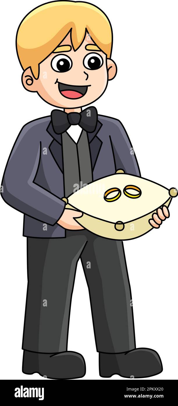 Wedding Ring Bearer Cartoon Colored Clipart Stock Vector Image & Art ...