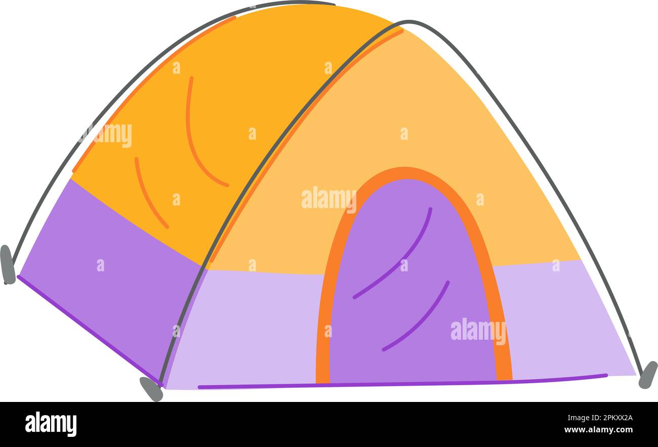 shelter tent camp cartoon vector illustration Stock Vector Image & Art ...