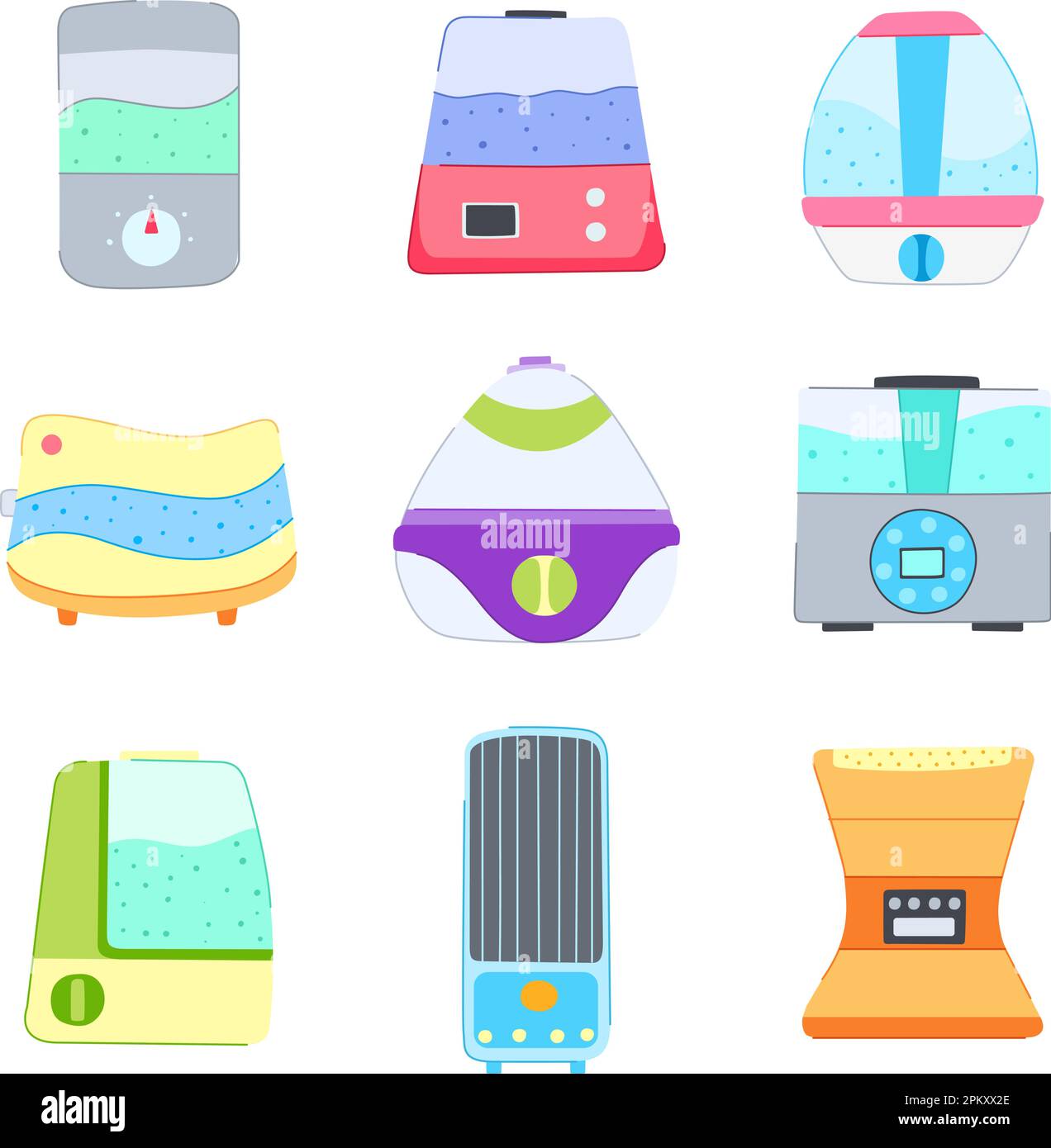 humidifier air set cartoon vector illustration Stock Vector Image & Art ...