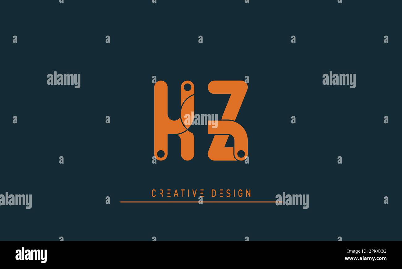 Kz initials logo hi-res stock photography and images - Alamy