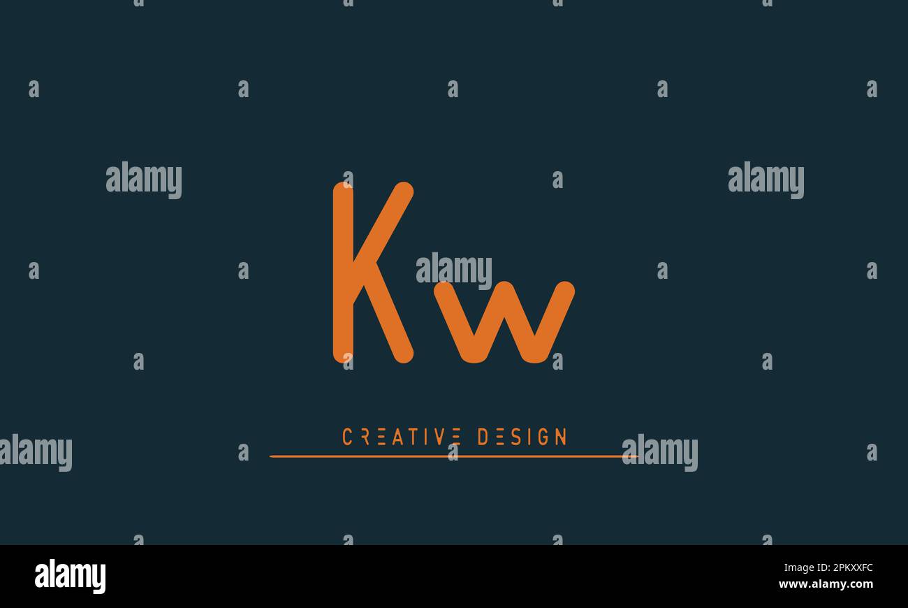 Kw initials logo hi-res stock photography and images - Alamy