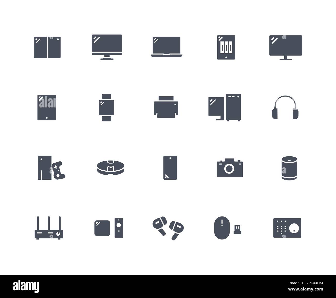 Devices icons black set Stock Vector Image & Art - Alamy