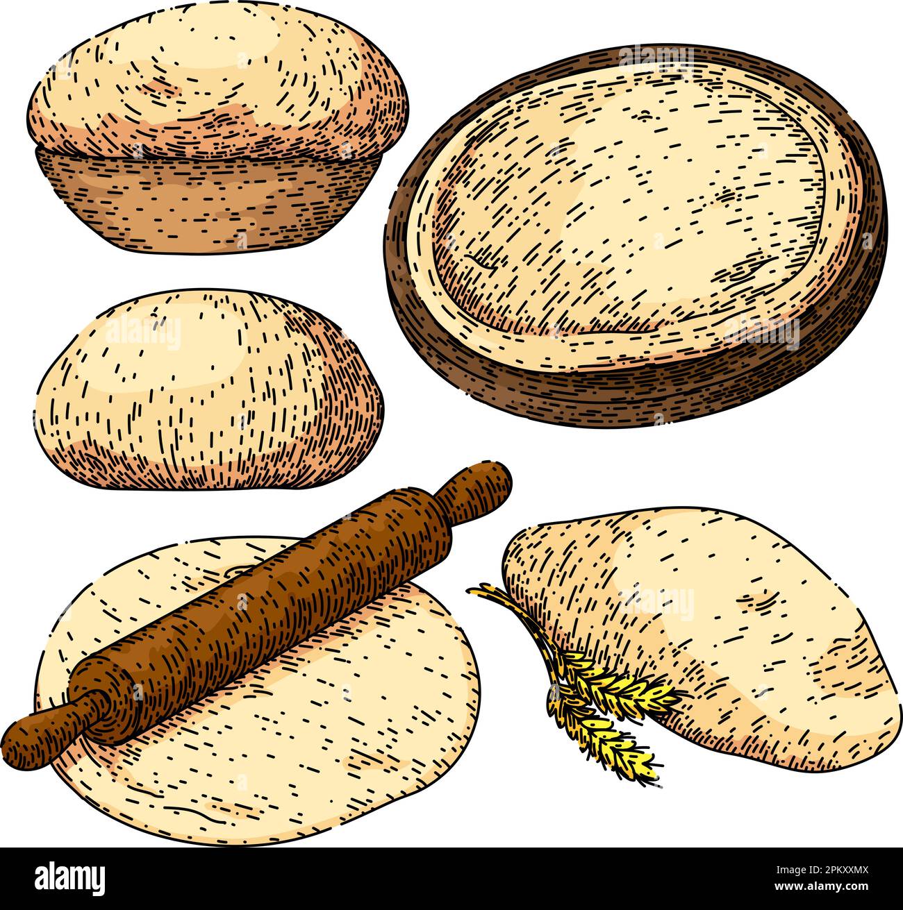 dough pizza bread set sketch hand drawn vector Stock Vector Image & Art ... dough pizza bread set sketch hand drawn vector Stock Vector Image & Art ...
