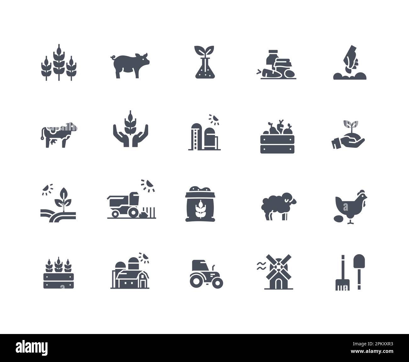Farm icons black set Stock Vector Image & Art - Alamy